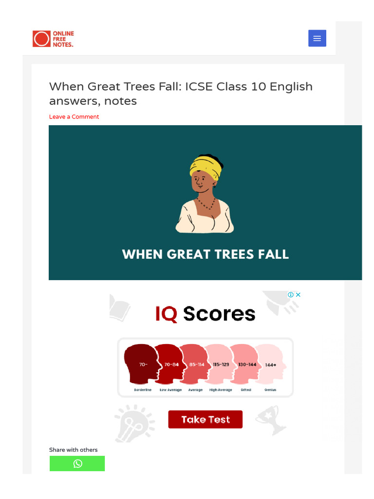 Onlinefreenotes Com When Great Trees Fall ... | PDF