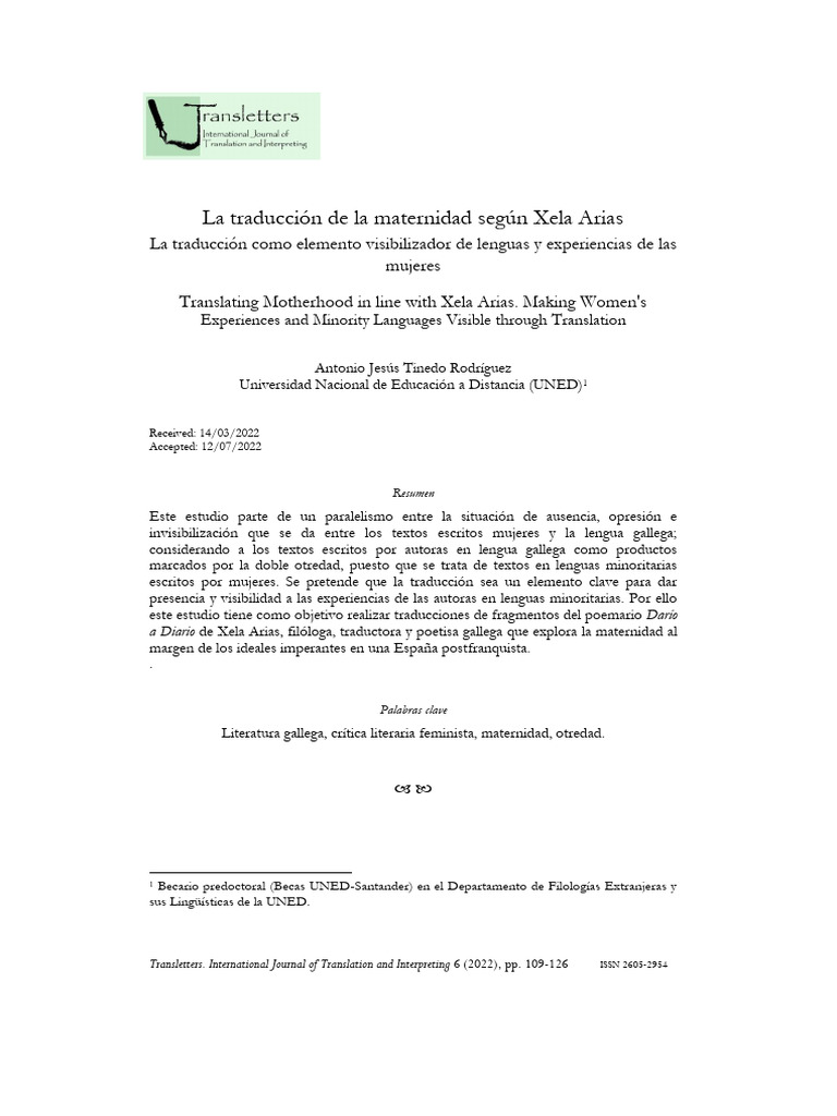 14297-Texto Del Artículo-31122-1-10-20220918 | PDF | Traducciones ...