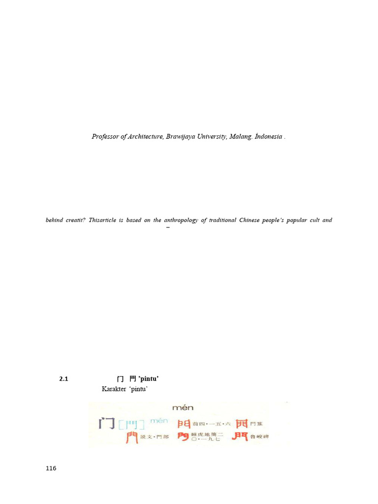 Elaborasi Makna Pintu Sebagai Simbol Dal | PDF