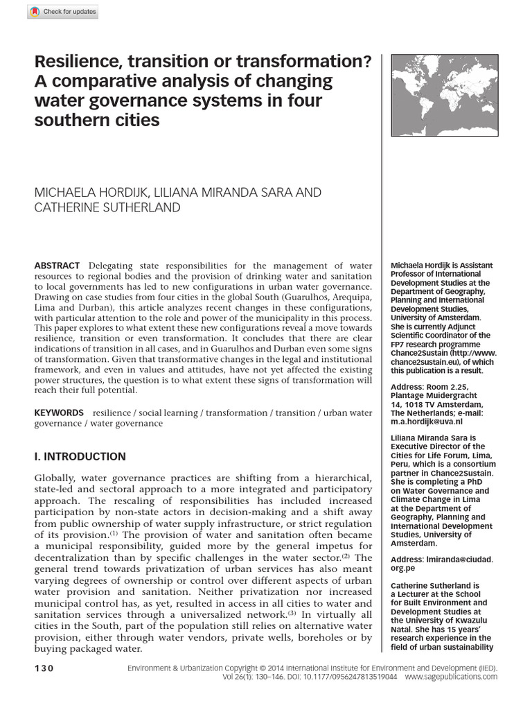 Resilience, Transition or Transformation | PDF | Ecological Resilience ...