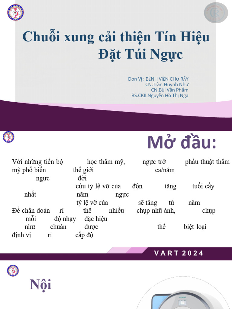 Chuoi Xung Cai Thien Tin Hieu Cho BN Dat Tui Nguc - CN Tran Huynh Nhu | PDF