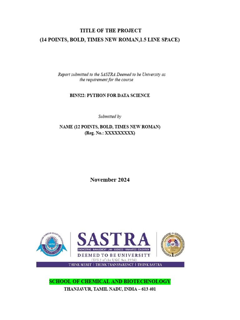 BIN522 ProjectReport Format | PDF | Nervous System | Neuroscience