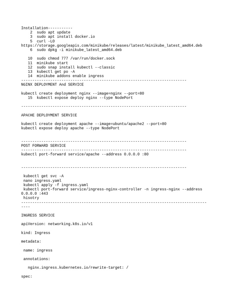Minikube Commands | PDF