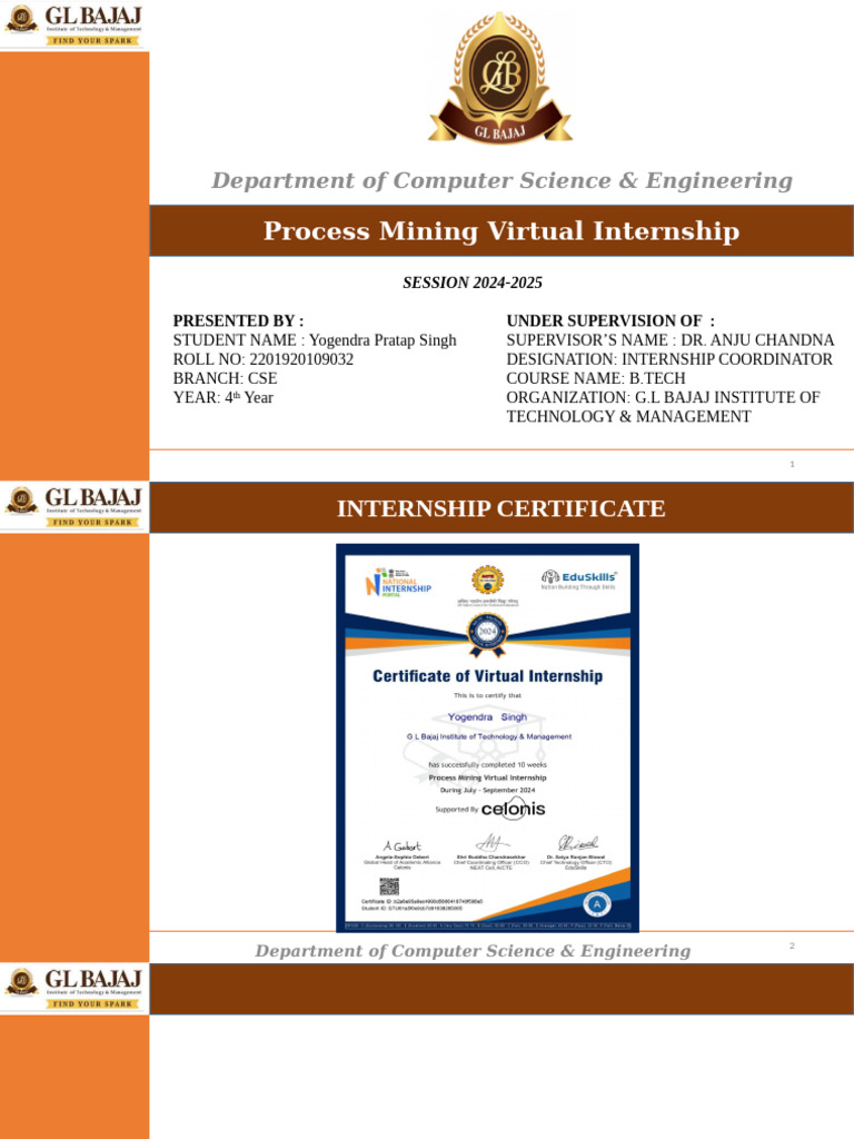 Yogendra - (AICTE) Internship Presentation | PDF | Computer Science | Analytics