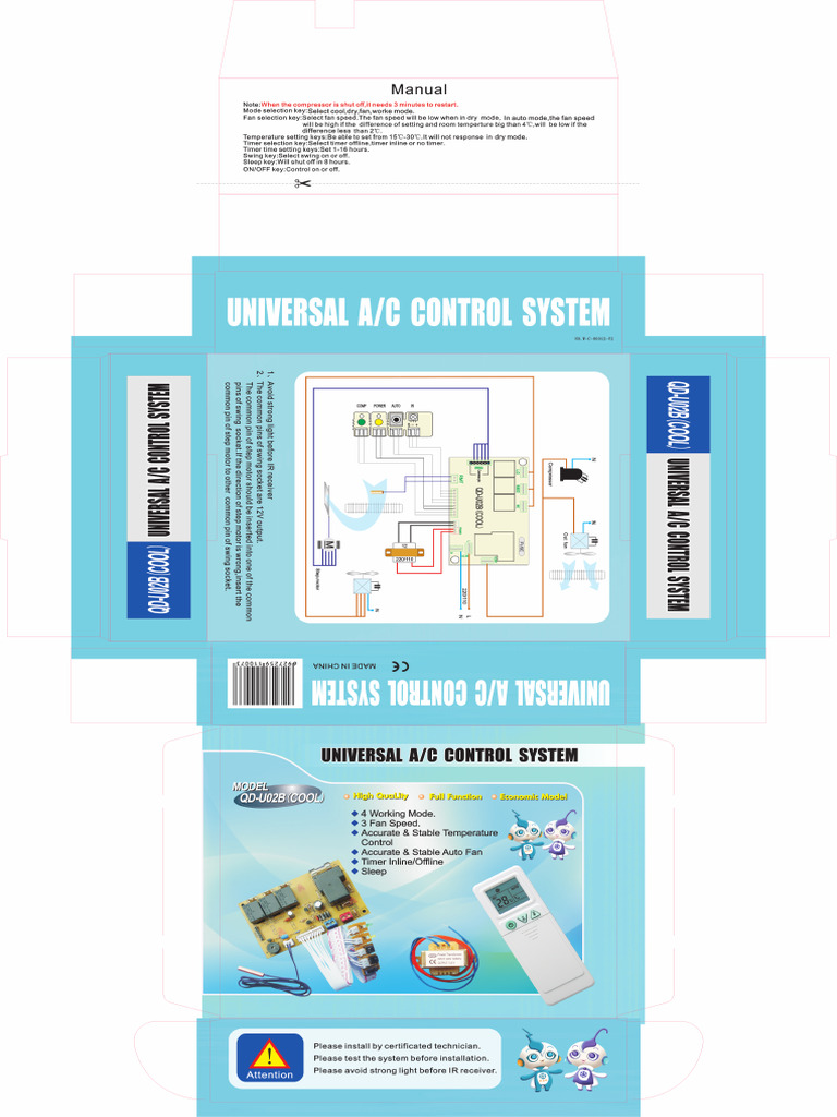 Blok-upravleniya-kondicionera-ZL-QD-U02B | PDF