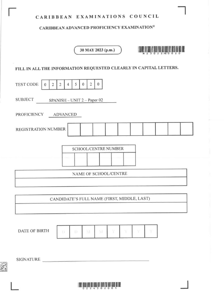 Spanish Unit 2 P2 2023 | PDF