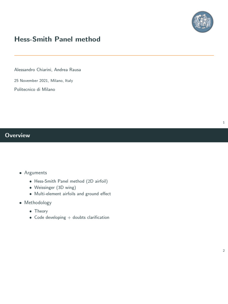 Hess-Smith_base | PDF | Airfoil | Vortices