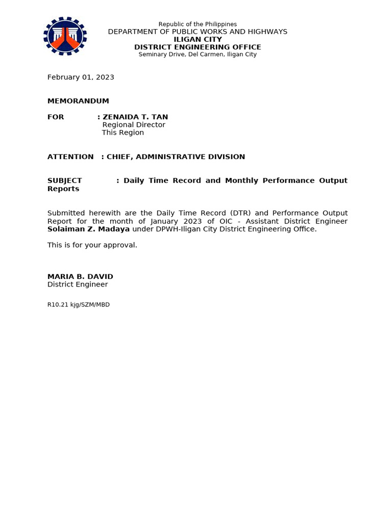 Transmittal DTR. | PDF