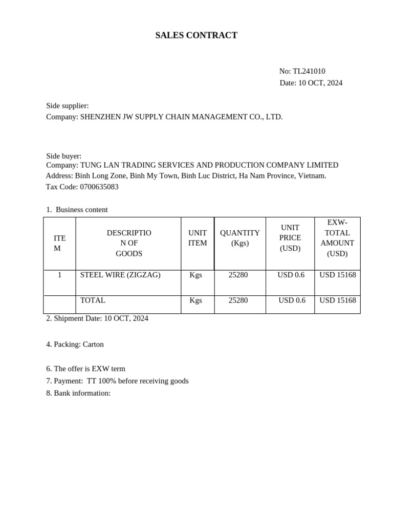 Sales Contract | PDF