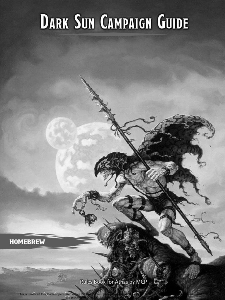 Dark Sun 5E Campaign Guide - V1.9 B&W | PDF