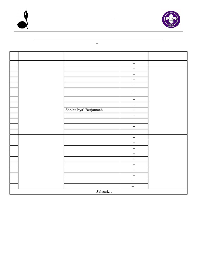 Rundown Persami Pramuka SD 2 Krama Jaya | PDF