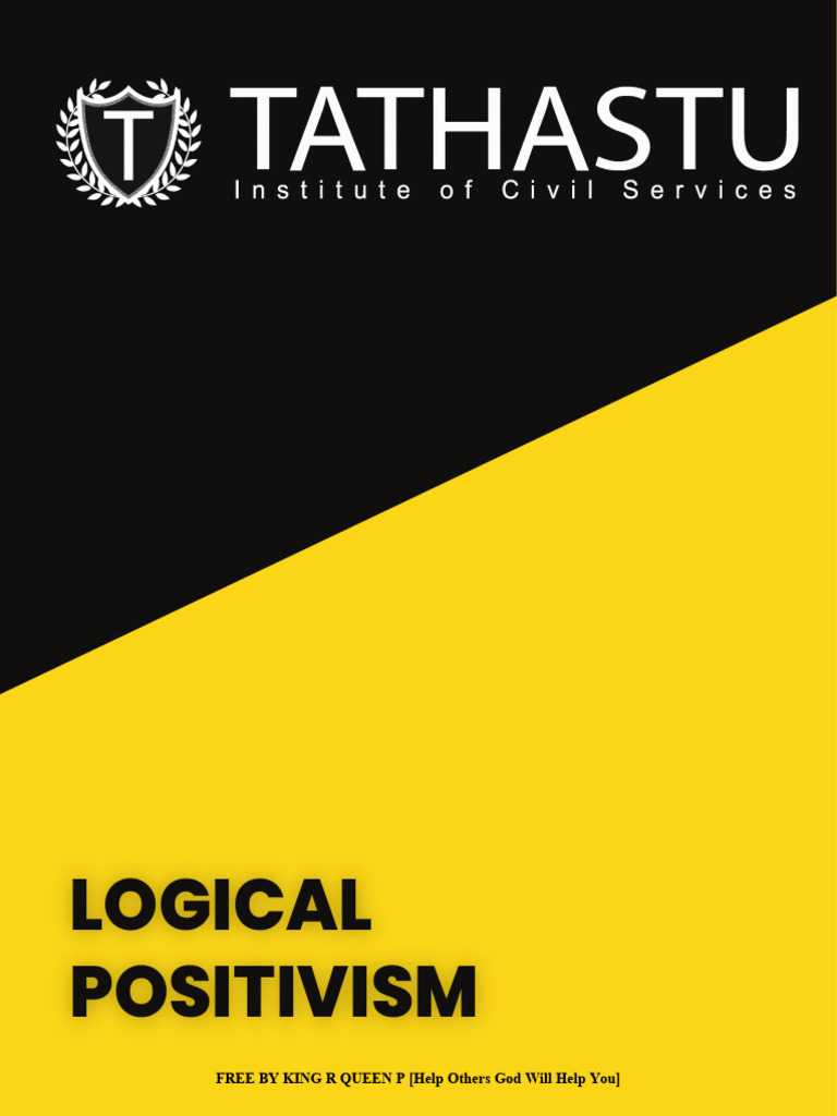 LOGICAL POSITIVISM Notes2024 Philosophy TanuJain R P Loki Verse | PDF ...