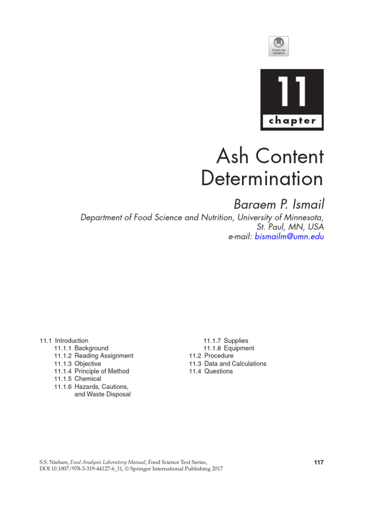 Ash Content Determination | PDF | Flour | Weight