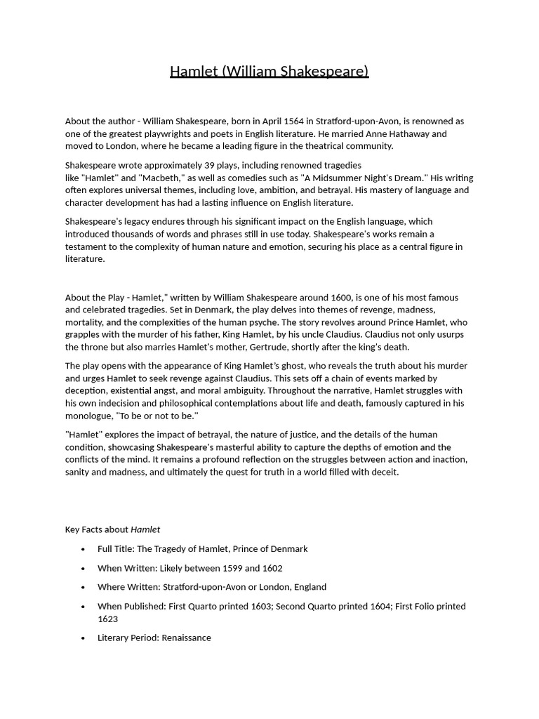 Hamlet pdf | PDF | Hamlet