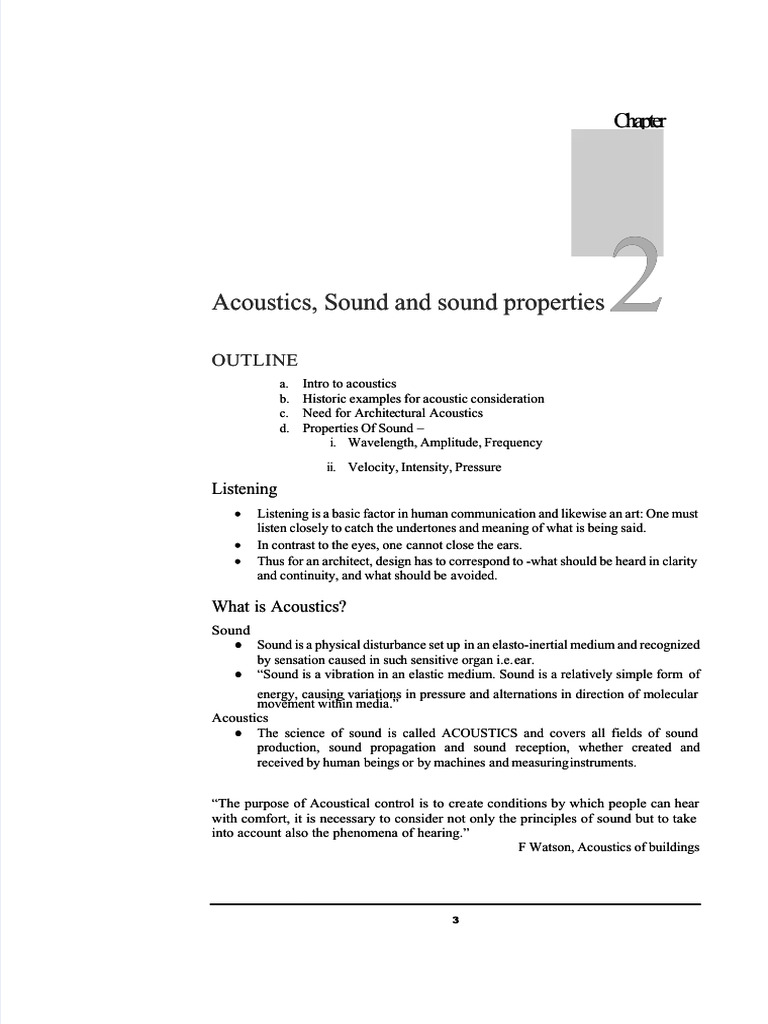 Basics of Acoustics | PDF | Resonance | Sound
