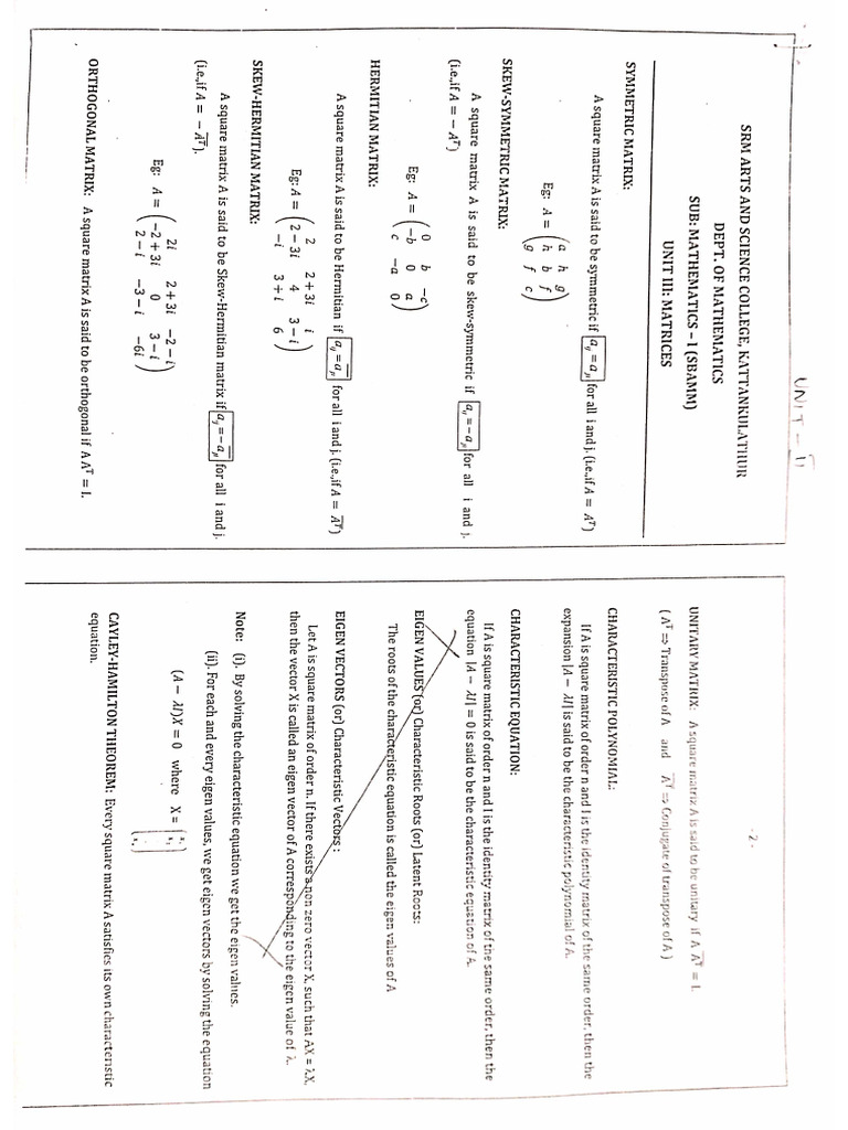 Maths Notes Unit 2 Pdf