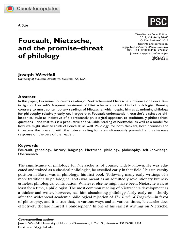 Foucault_Nietzsche_and_the_Promise_Threa | PDF | Friedrich Nietzsche ...