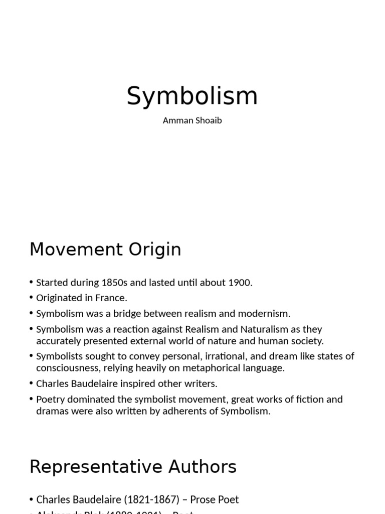 Symbolism Lit Forms (Autosaved) | PDF