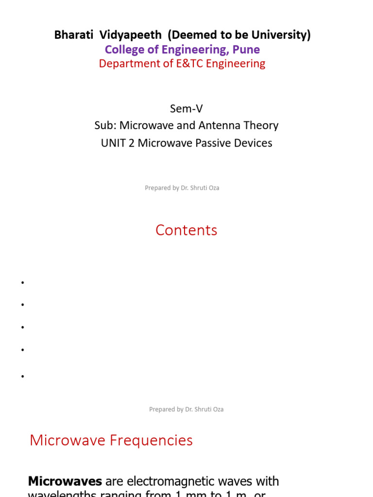 Unit 2 Microwave Passive Devices | PDF | Microwave | Waveguide