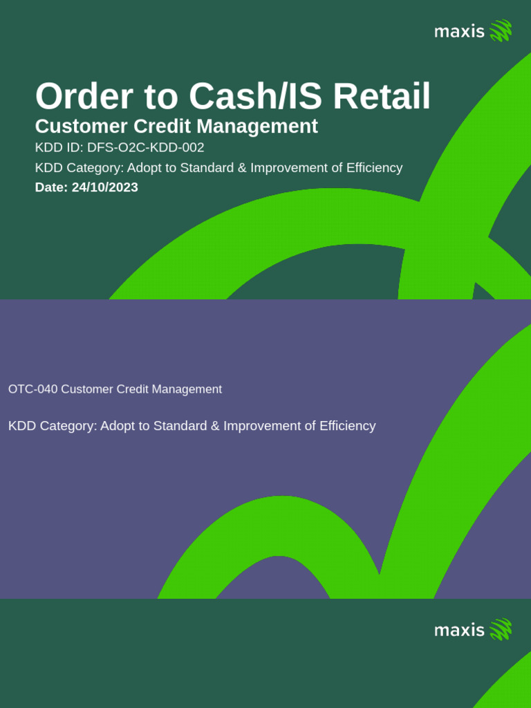 Nexus DFS-O2C-KDD-002 Customer Credit Management | PDF | Credit ...