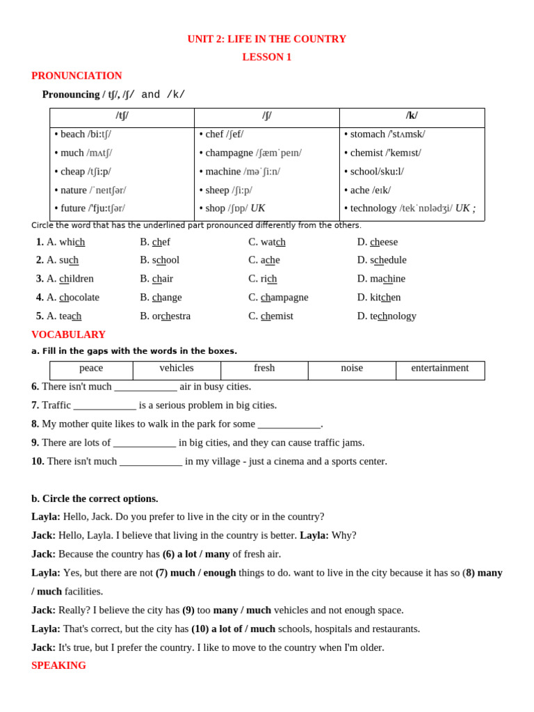 B I Dư NG TA Smart World 8 UNIT 2.LIFE IN THE COUNTRY | PDF