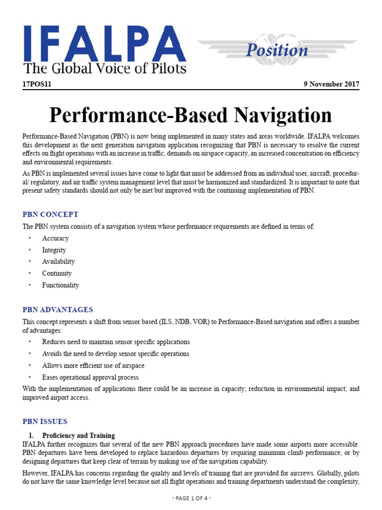 Performance-Based Navigation Overview | PDF | Aviation