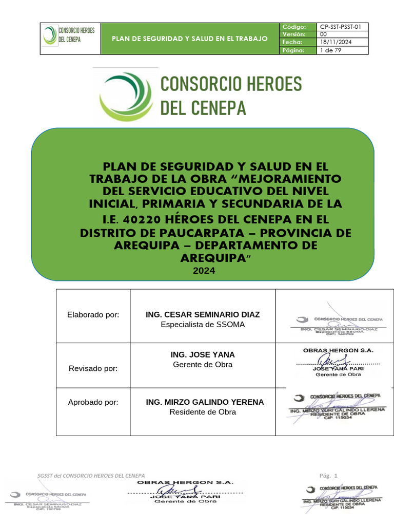 Plan Ssoma - Obra Cenepa - Revisado Firmado | PDF | Business