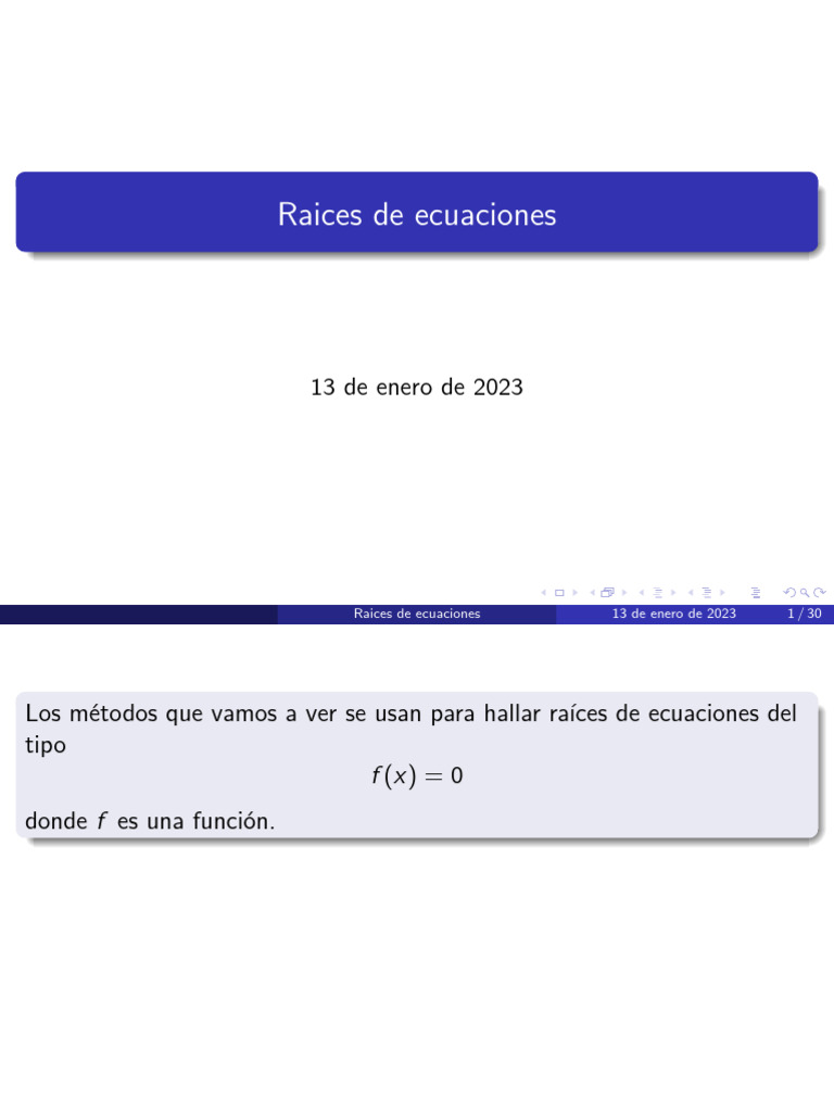 Clase3 Roots | PDF | Ecuaciones | Raíz cuadrada