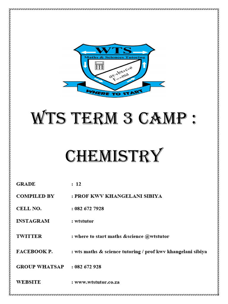 WTS-PHYSICAL-SCIENCE-P-2-GR-12-TERM-3-CAMP | PDF