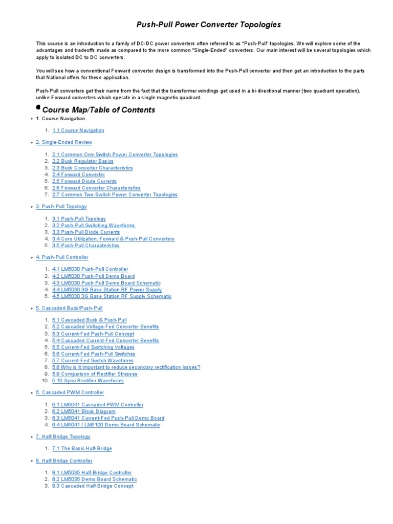 214 Push-Pull Power Converter Topologies | PDF | Rectifier | Power ...