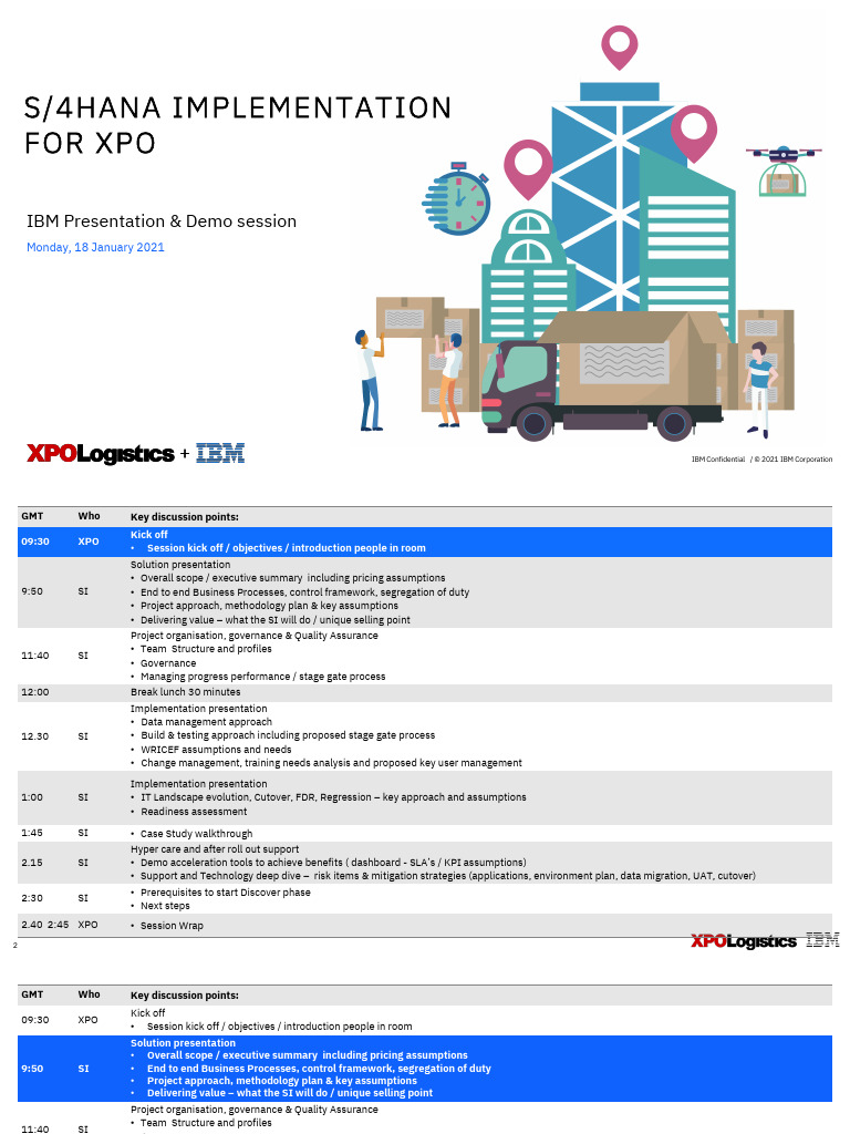 XPO IBM Orals Presentation_Final | PDF | Enterprise Resource Planning ...