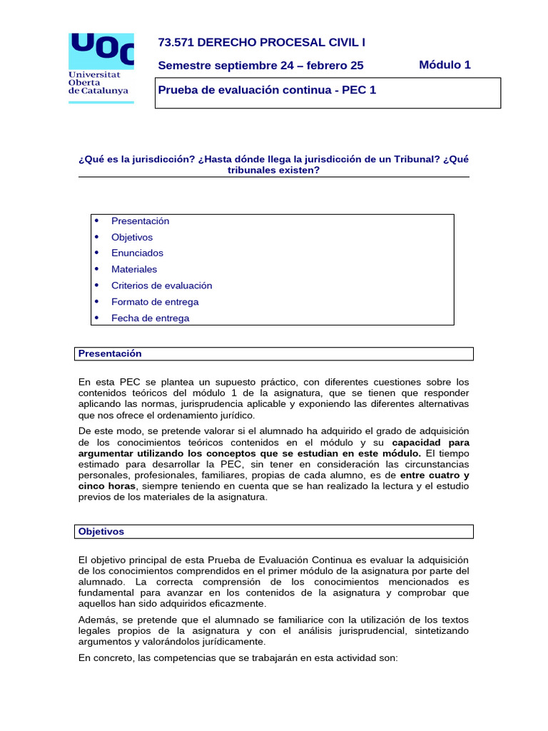 PEC1 Castp1 | PDF | Jurisdicción | Judicaturas