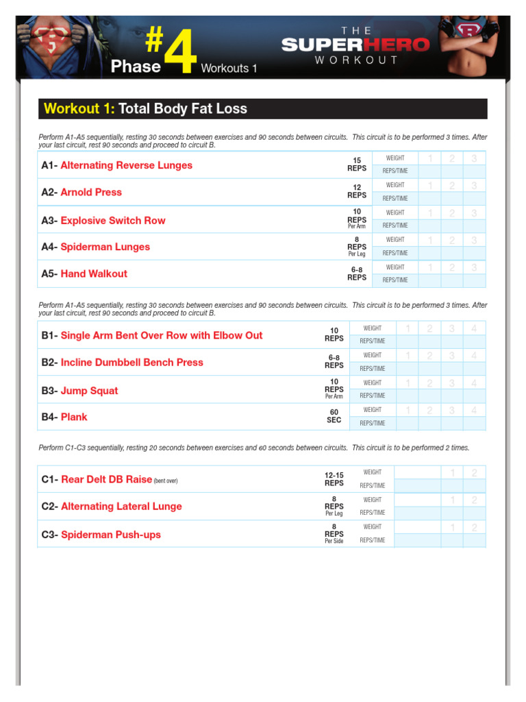 SHW-Phase4 | PDF | Weight Training | Physical Exercise