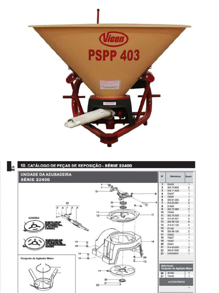 Adubadora Pendular PSPP 403 Vicon | PDF
