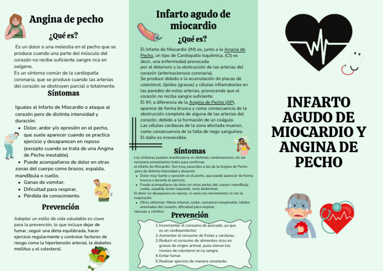 IAM y angina de pecho | PDF | Infarto de miocardio | Corazón