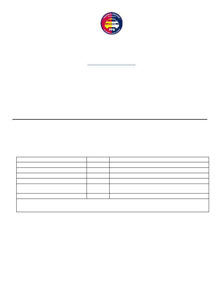 Driver Medical History Form for Taxi Drivers | PDF