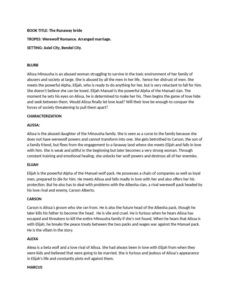 Runaway Bride | PDF | Werewolves