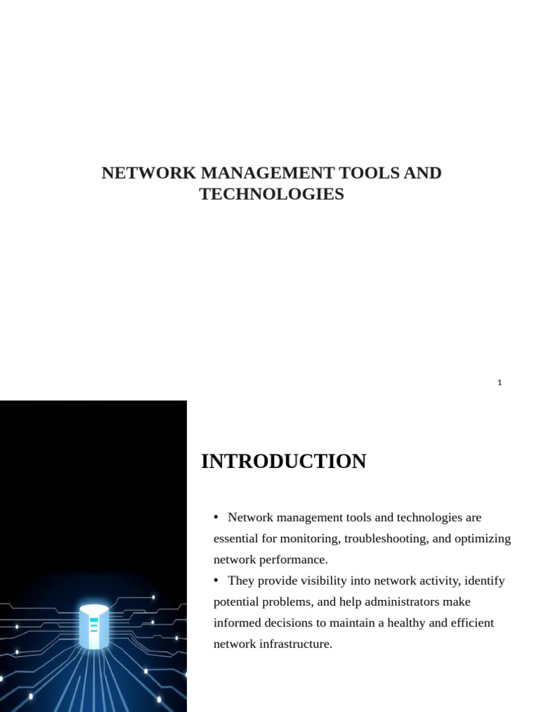 Network Management Tools and Technologies | PDF | Computer Network | Graphical User Interfaces