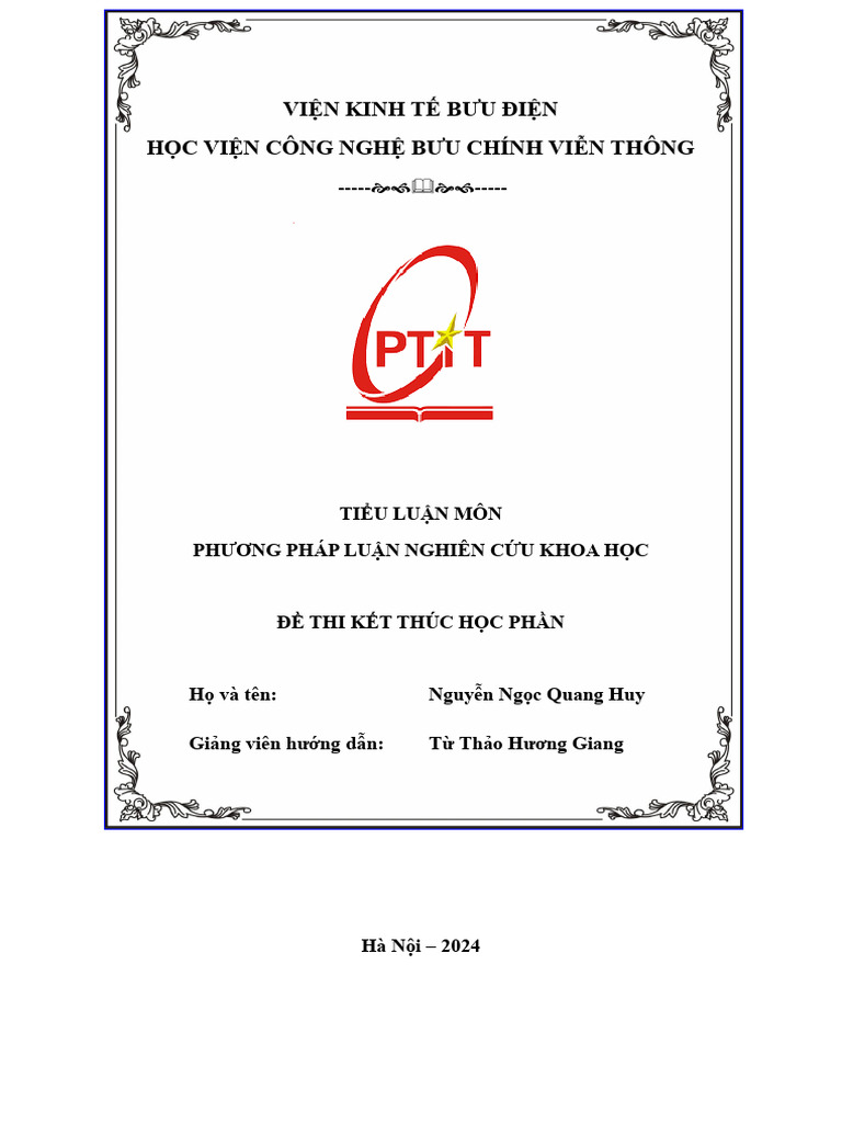 TIeu Luan PPLNCKH | PDF