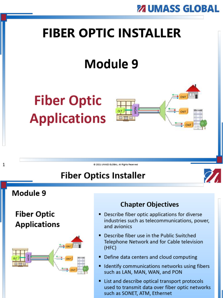 Fiber Optic Installer - Module 9 | PDF | Computer Network | Cloud Computing