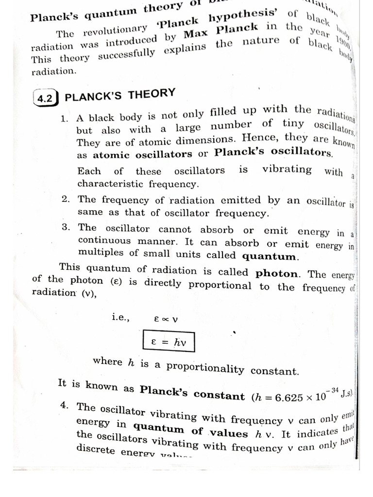 Planck Theory - Quantum Physics | PDF