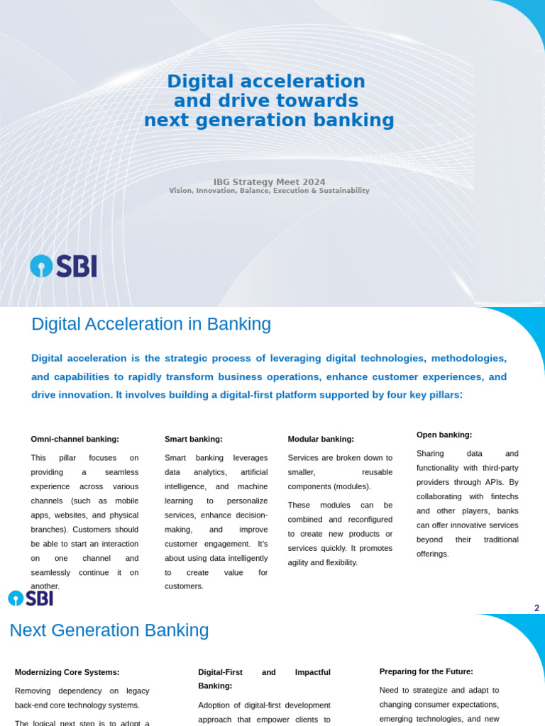 Digital Acceleration and Drive Towards Next Generation Banking V2 | PDF ...