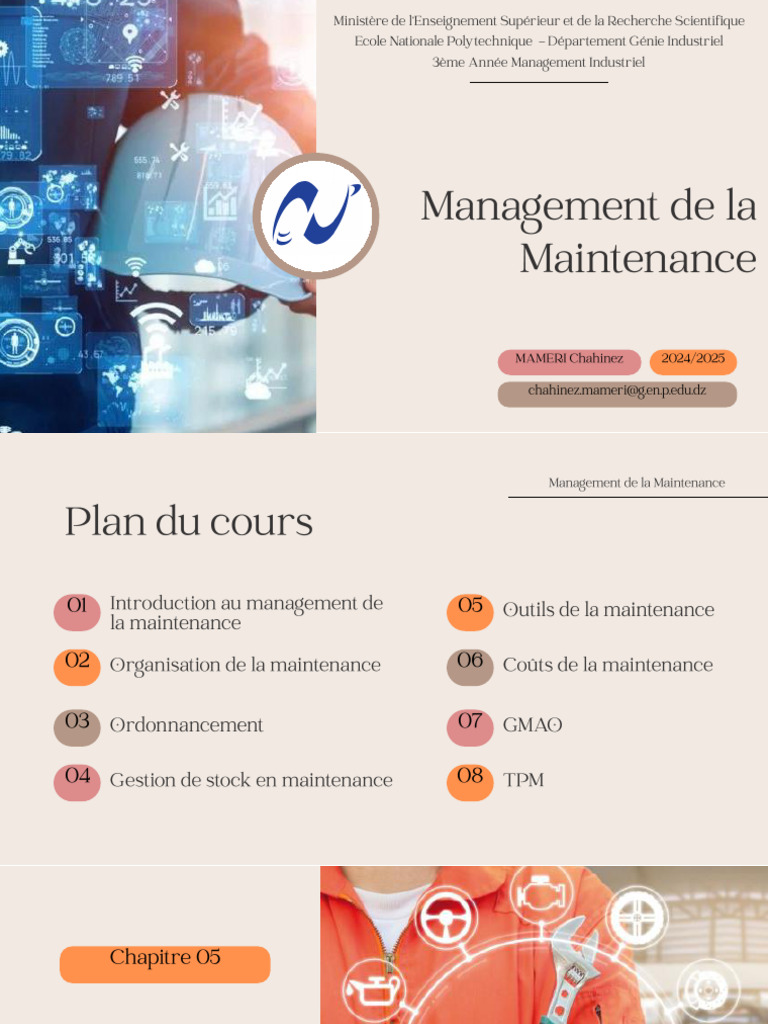Chapitre 05 P2 - Outils de La Maintenance | PDF