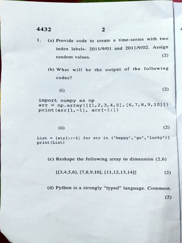 Dav Pyq 2023 | PDF | Computer Programming