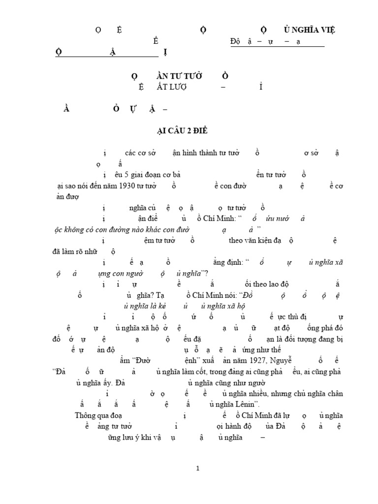 30 Câu TL - TTHCM - CLC - Gửi SV | PDF