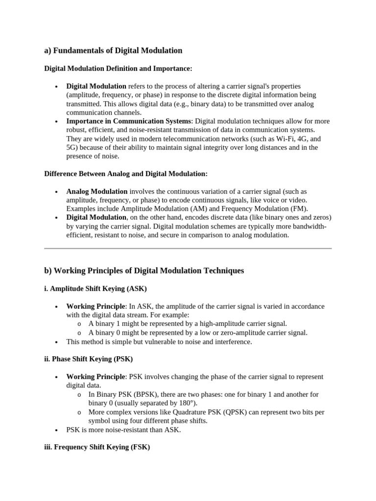 A) Fundamentals of Digital Modulation | PDF | Modulation | Digital Signal