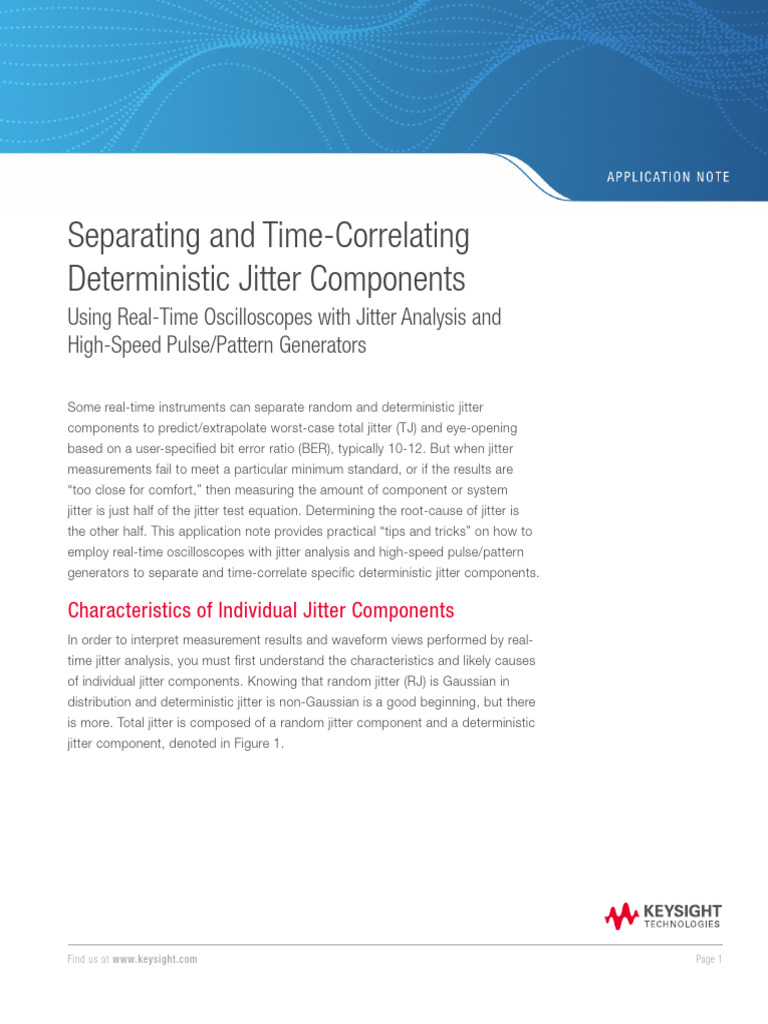 Separating and Time-Correlating Deterministic Jitter Components | PDF | Distortion | Amplitude