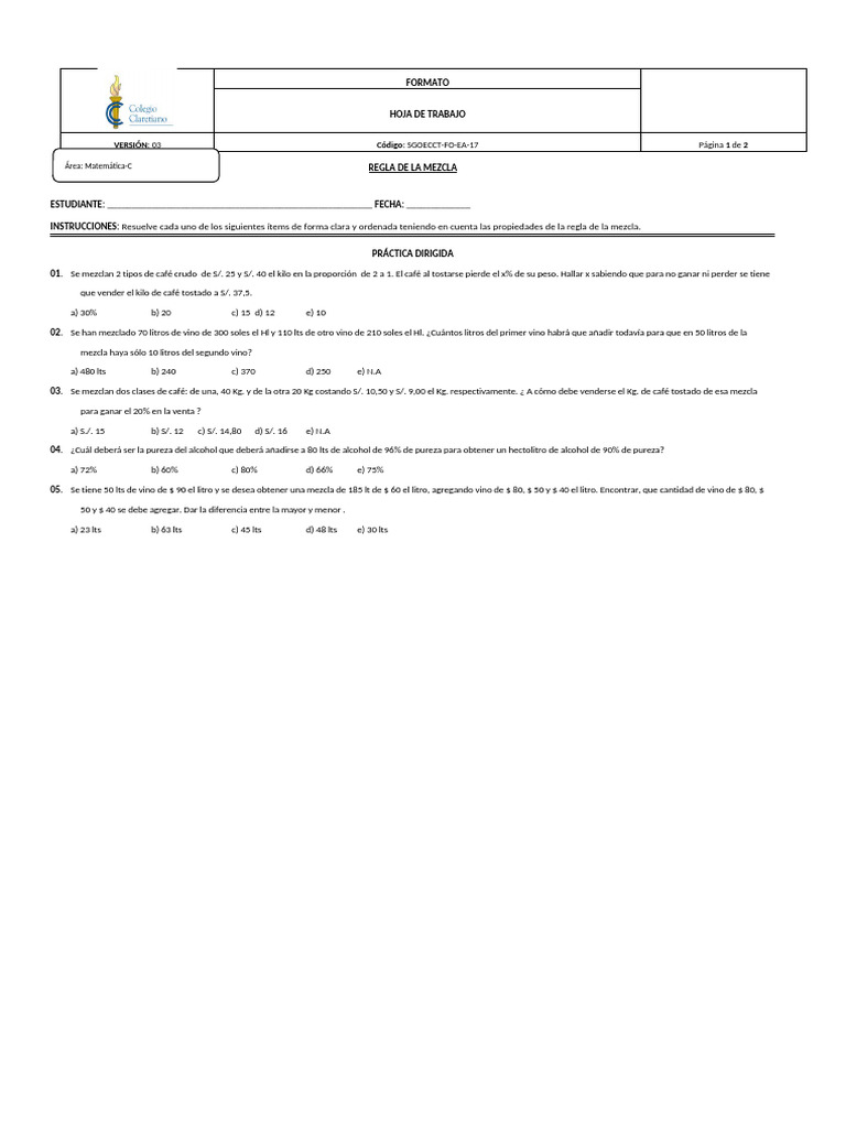 HT-3° ABC-ARI-Regla Del Mezcla | PDF | Vino | Uva