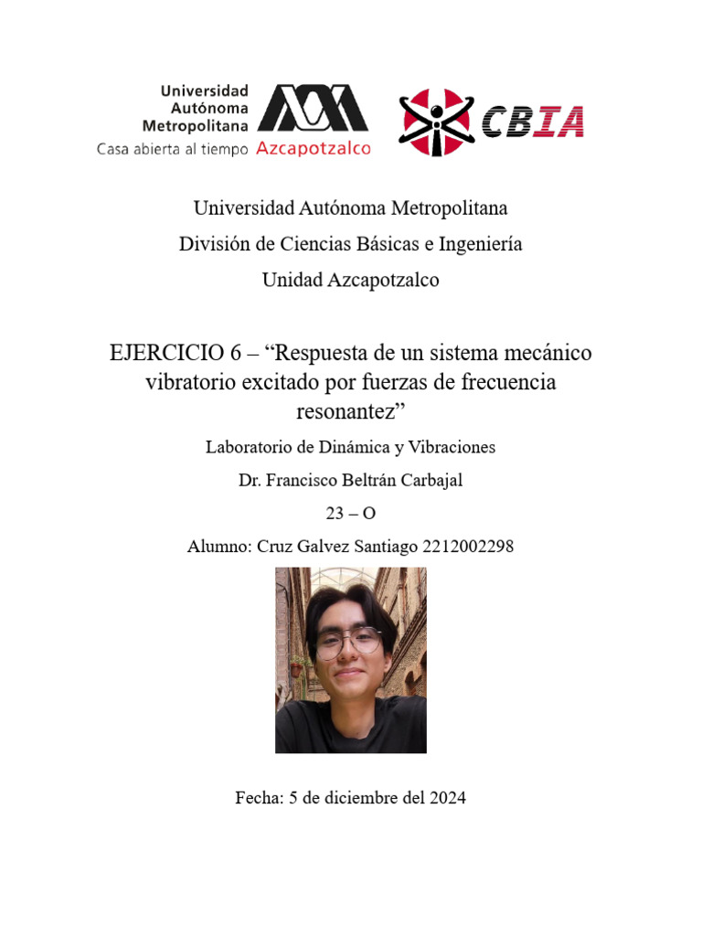 LDV EJERCICIO 6 | PDF | Fuerza | Oscilación