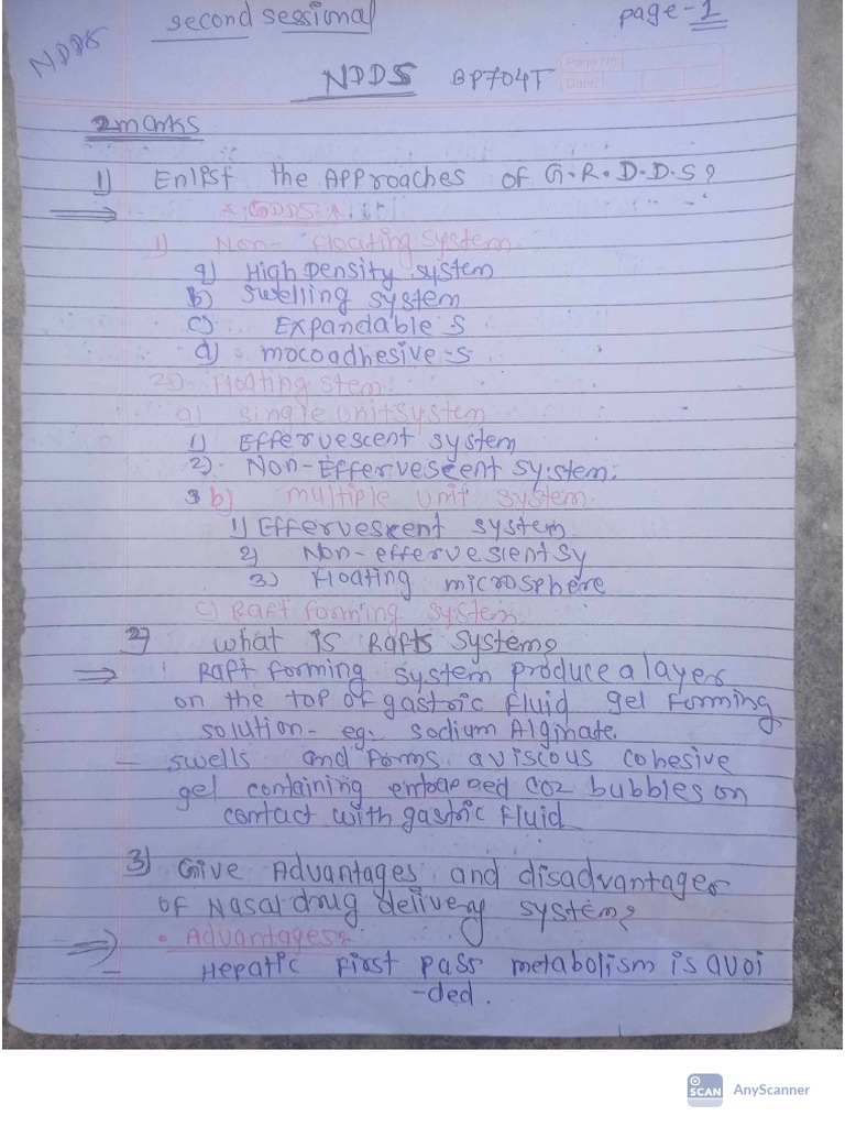 NDDS Second Sessional | PDF